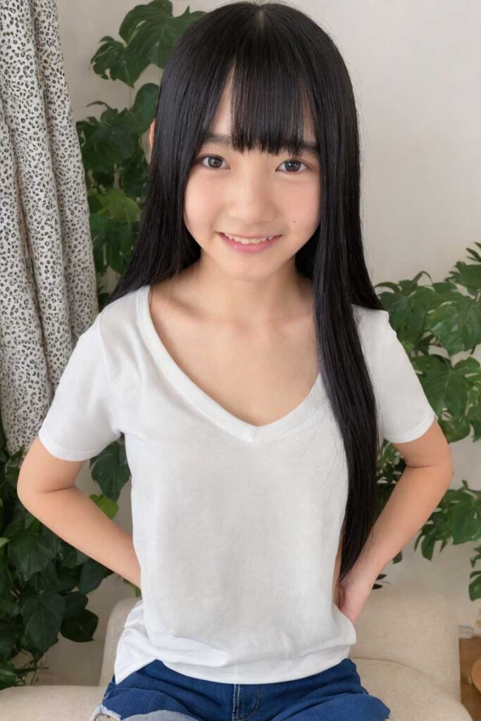 【画像】ジュニアモデルさん、無いお胸を強調してしまうwwwwwww